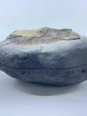 Unknown | Accents | Vintage Hand Painted Wolf Trinket Box Imitation ...